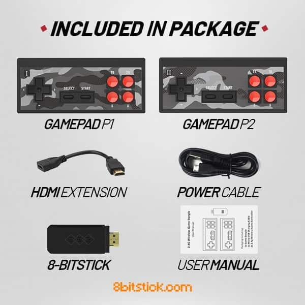 THE 8-BITSTICK – 1500+ games incl. – 8bitstick – Plug and Play to your ...